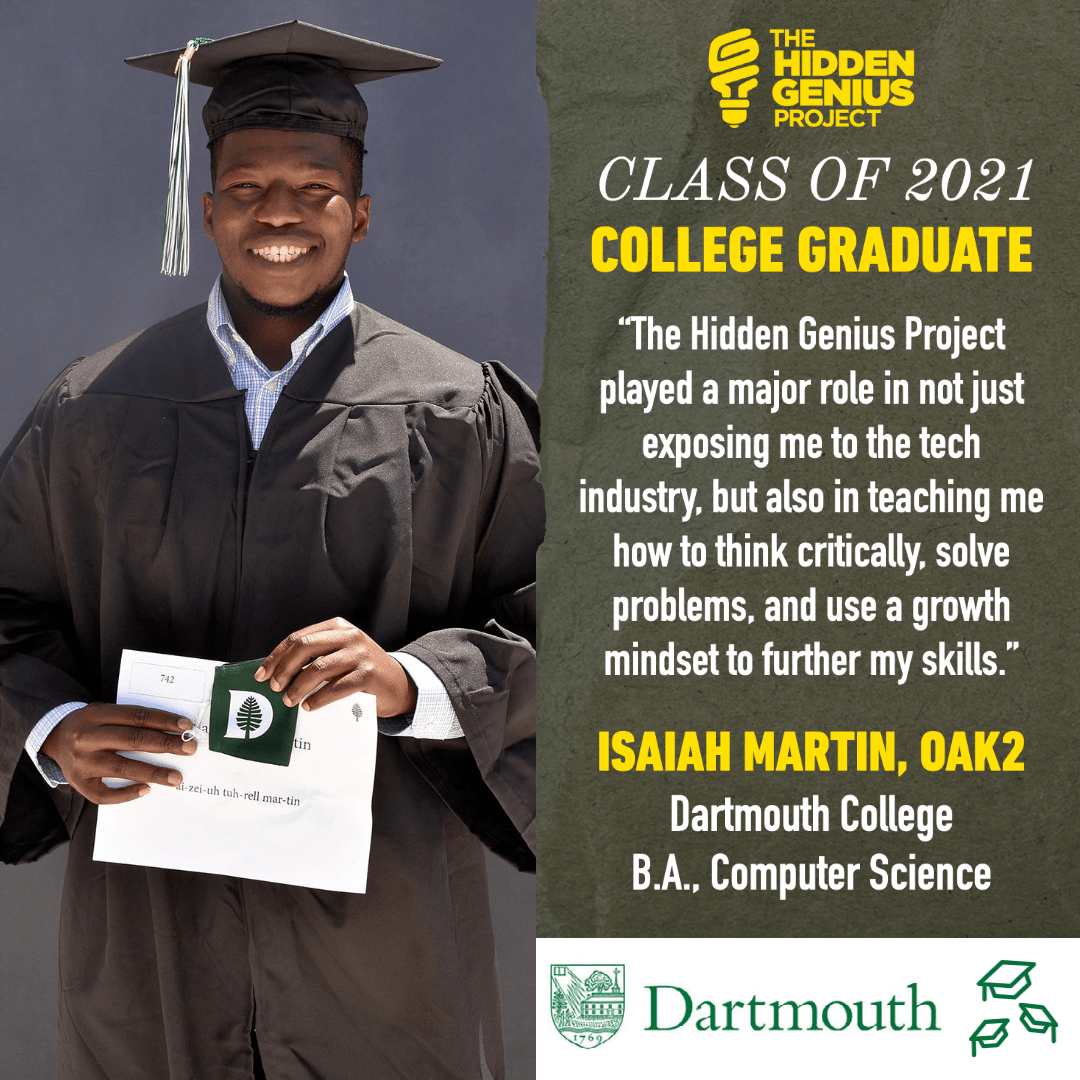 Isaiah Martin, OAK2 Hidden Genius Alum College Graduate - The Hidden ...