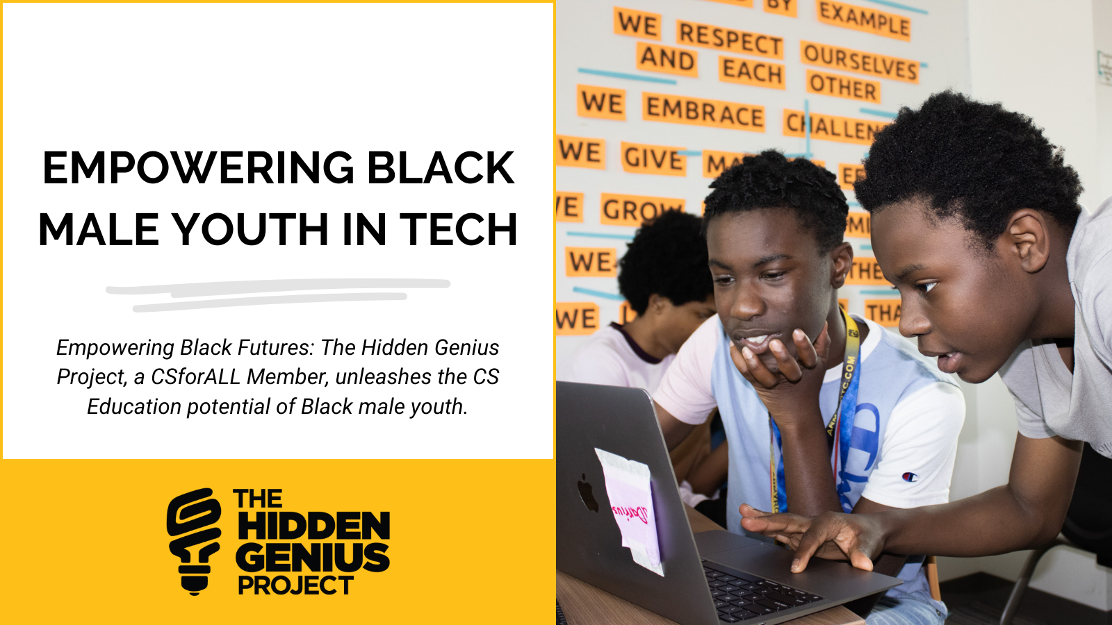 Empowering Black Male Youth in Tech - The Hidden Genius Project